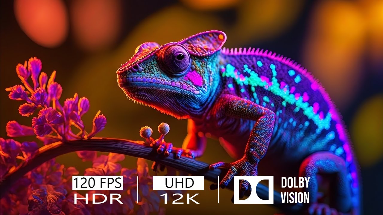 PET REPTILE - 12K HDR 120FPS - With Nature Sounds (Colorfully Dynamic ...