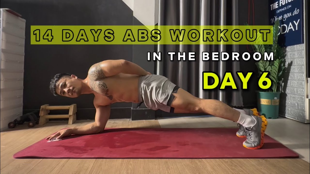 14 DAYS ABS WORKOUT IN THE BEDROOM - Day 6 : 10 Min 6 Pack Abs Workout ...