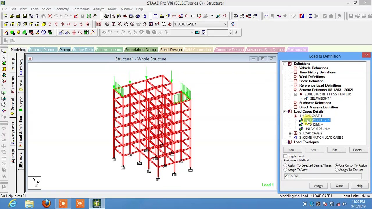 staad pro seismic analysis and design - YouTube