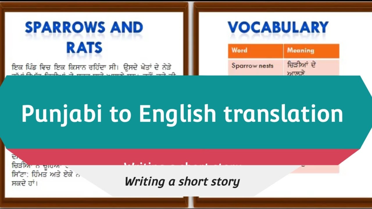Punjabi to english translation part 12 | sparrows and rats - YouTube