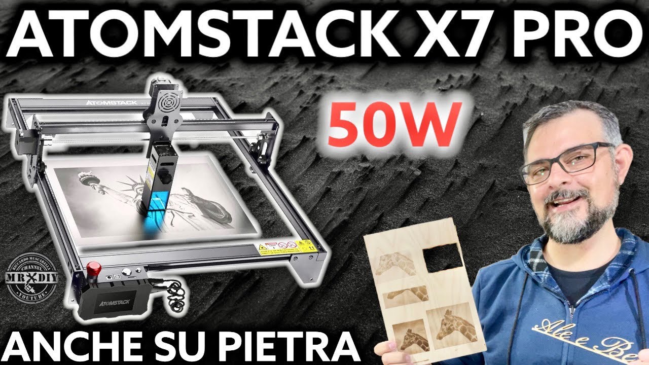 Il mio più potente incisore laser 50W ATOMSTACK x7 pro. Anche metallo ...