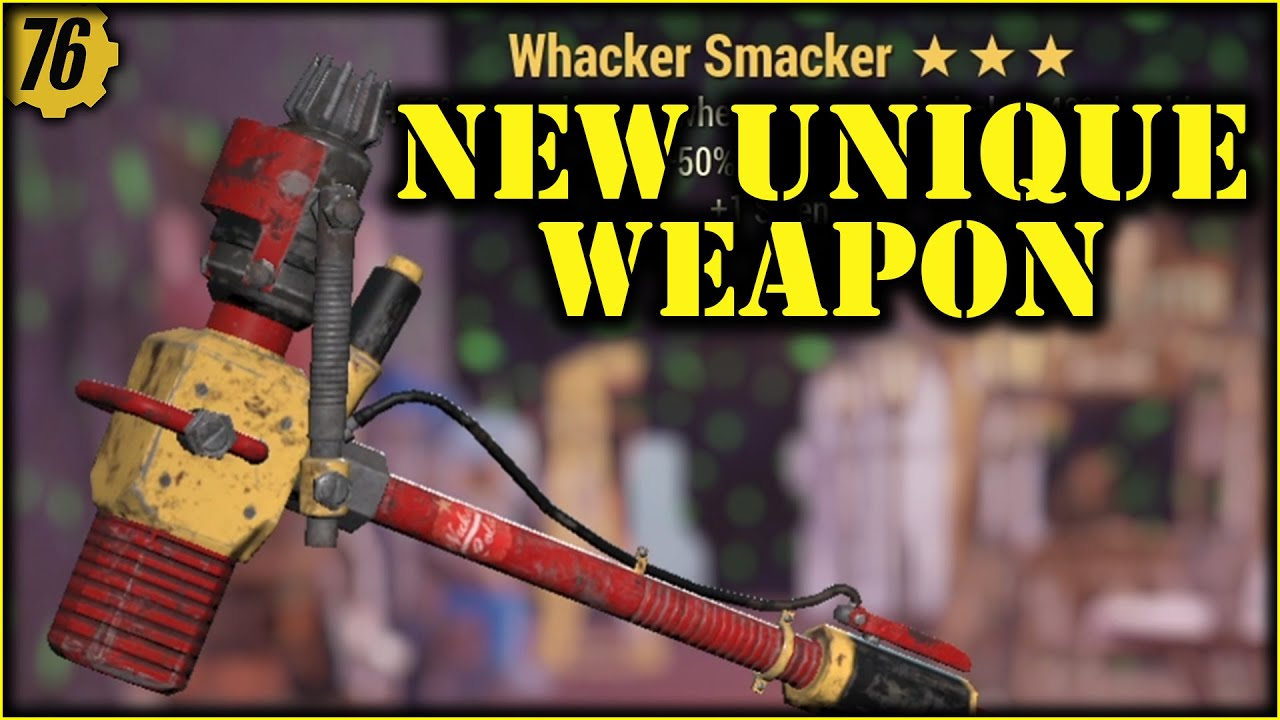 Fallout 76 PTS - New "Unique" Weapon: Whacker Smacker! - YouTube