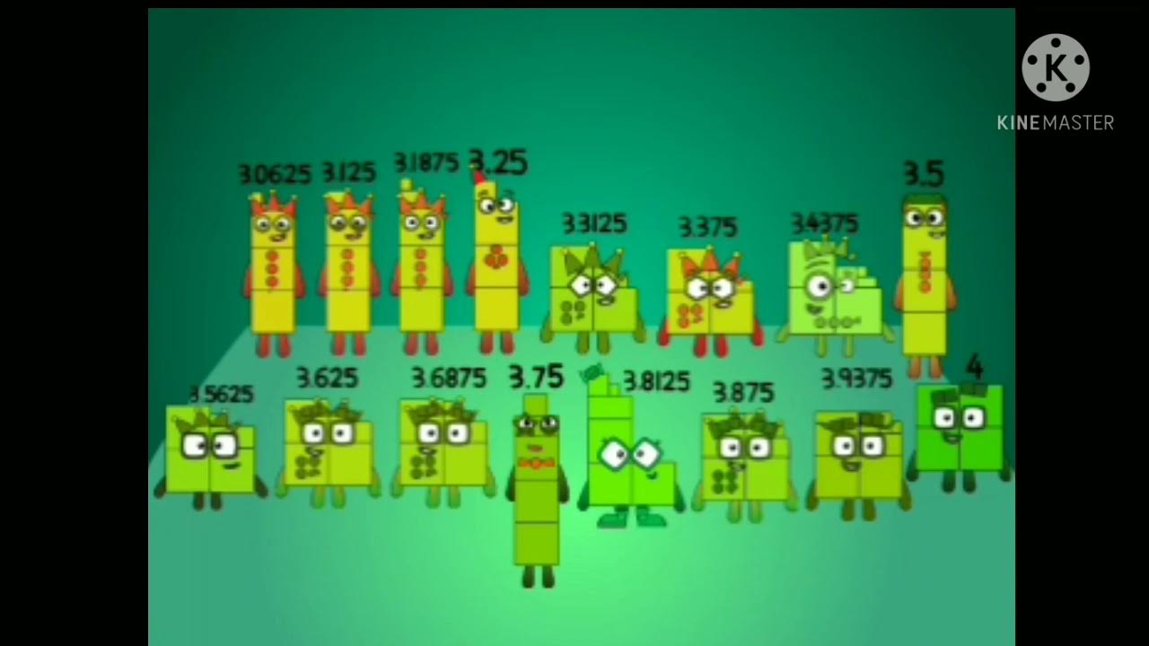 Numberblocks Band Sixteenths 3.0625-4 - YouTube