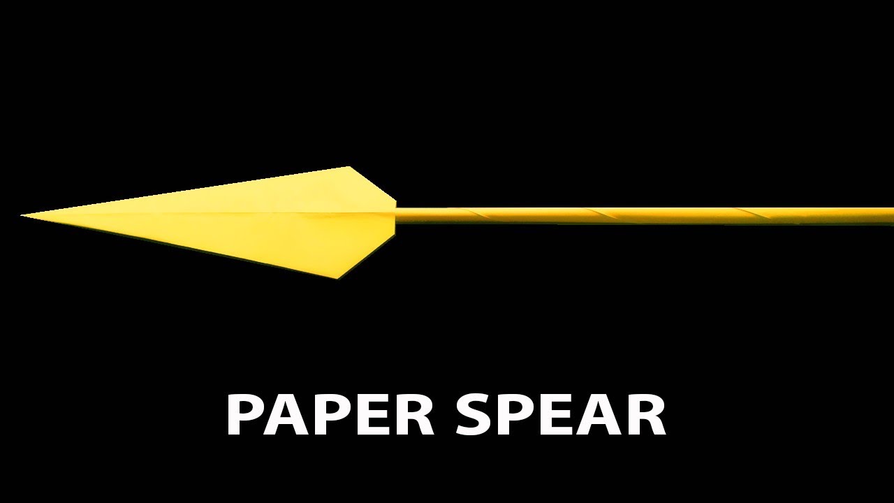 How to make a paper Spear | Paper weapon | Paper spear making - YouTube