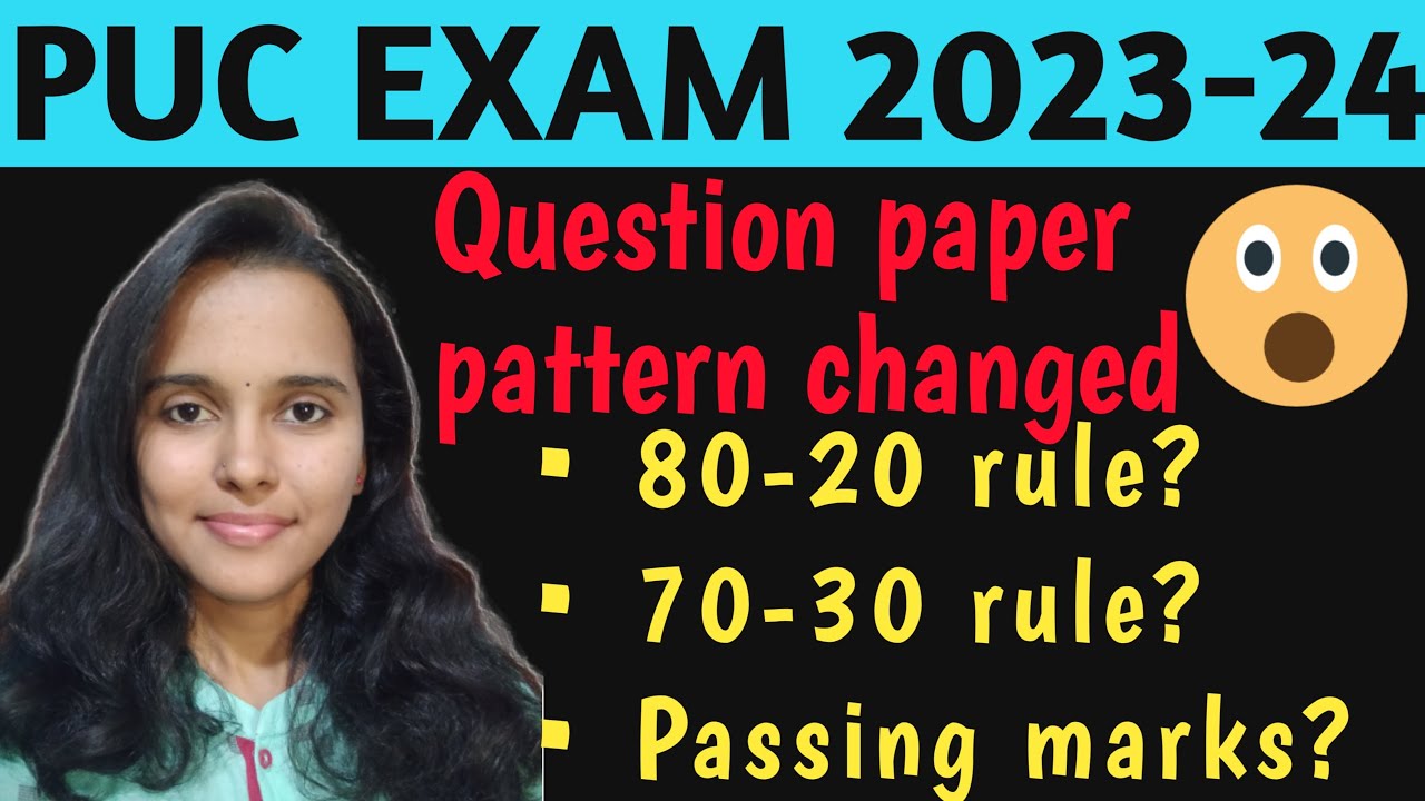 1st PUC & 2nd PUC Question Paper Pattern Changed 😨2023-2024 | - YouTube