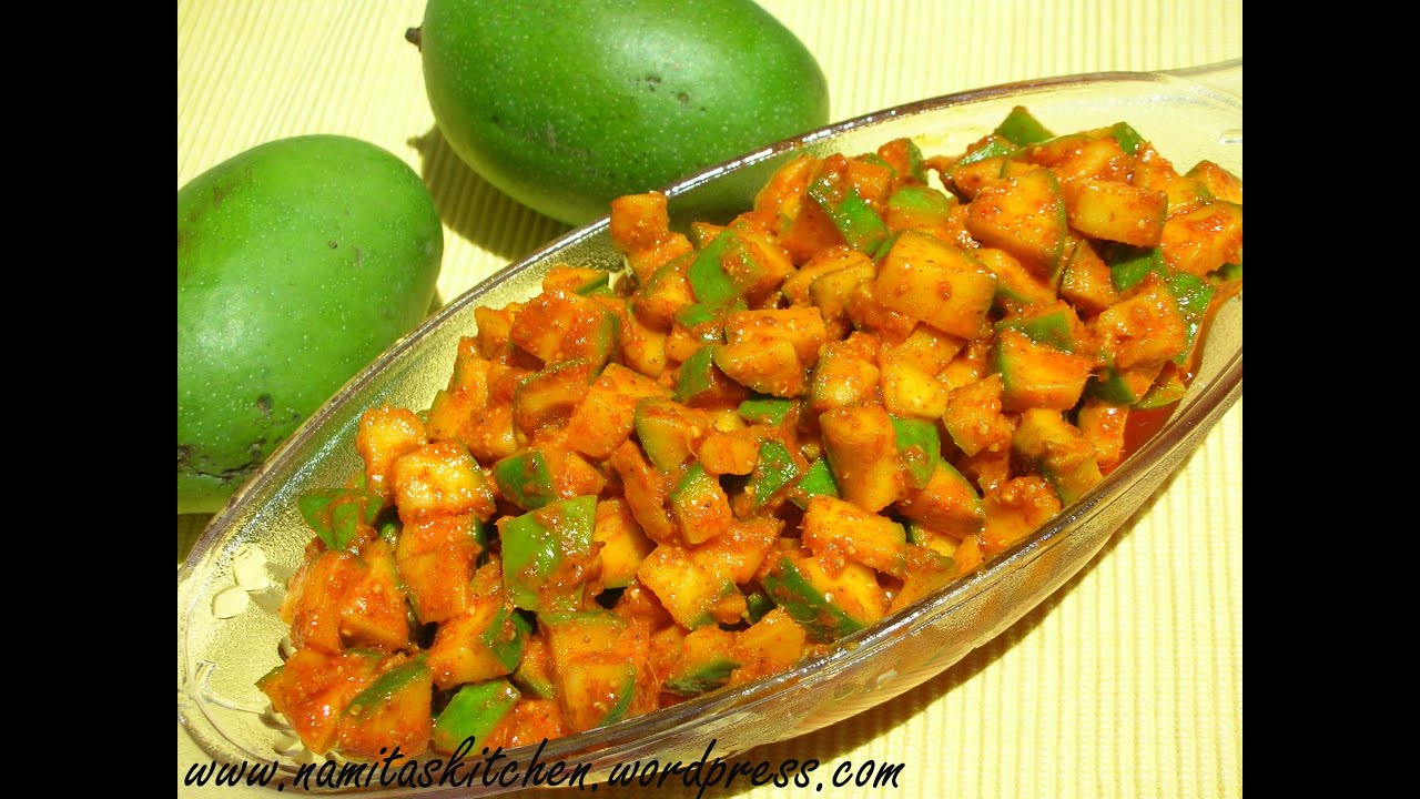 how to make mango pickles recipe at home - YouTube