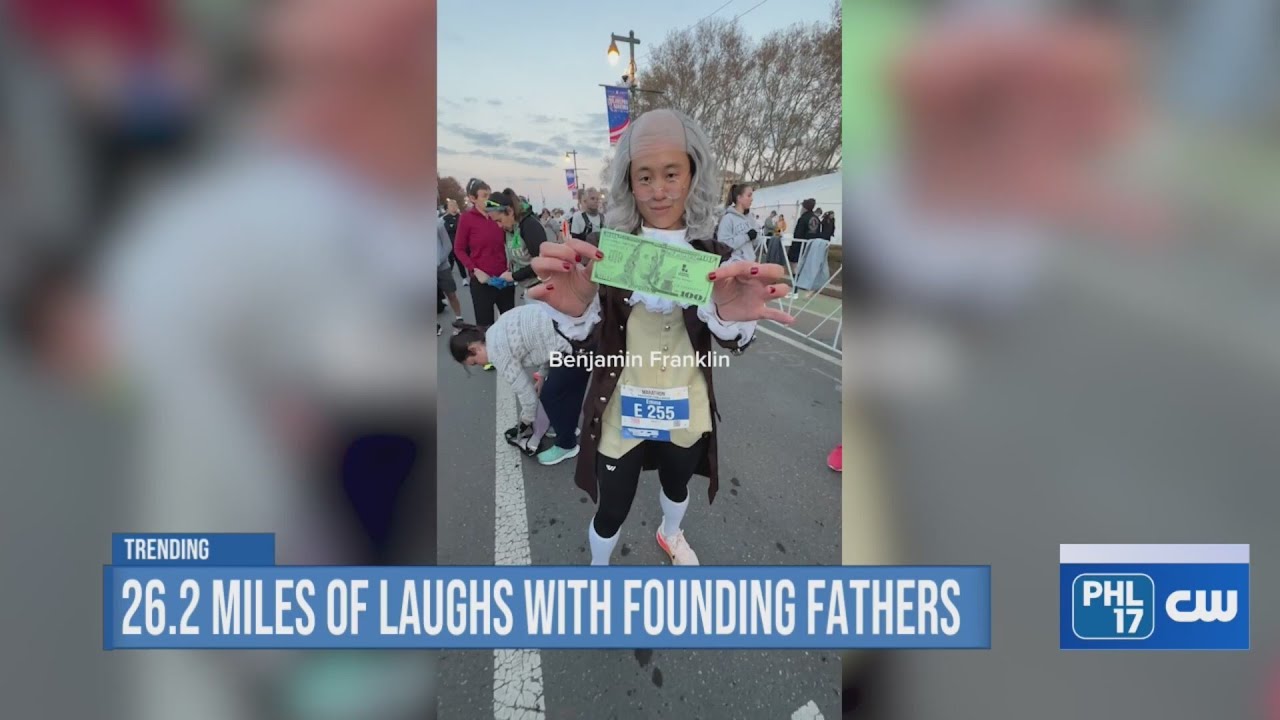 Founding Fathers Run the Philly Marathon | Positively Philly - YouTube