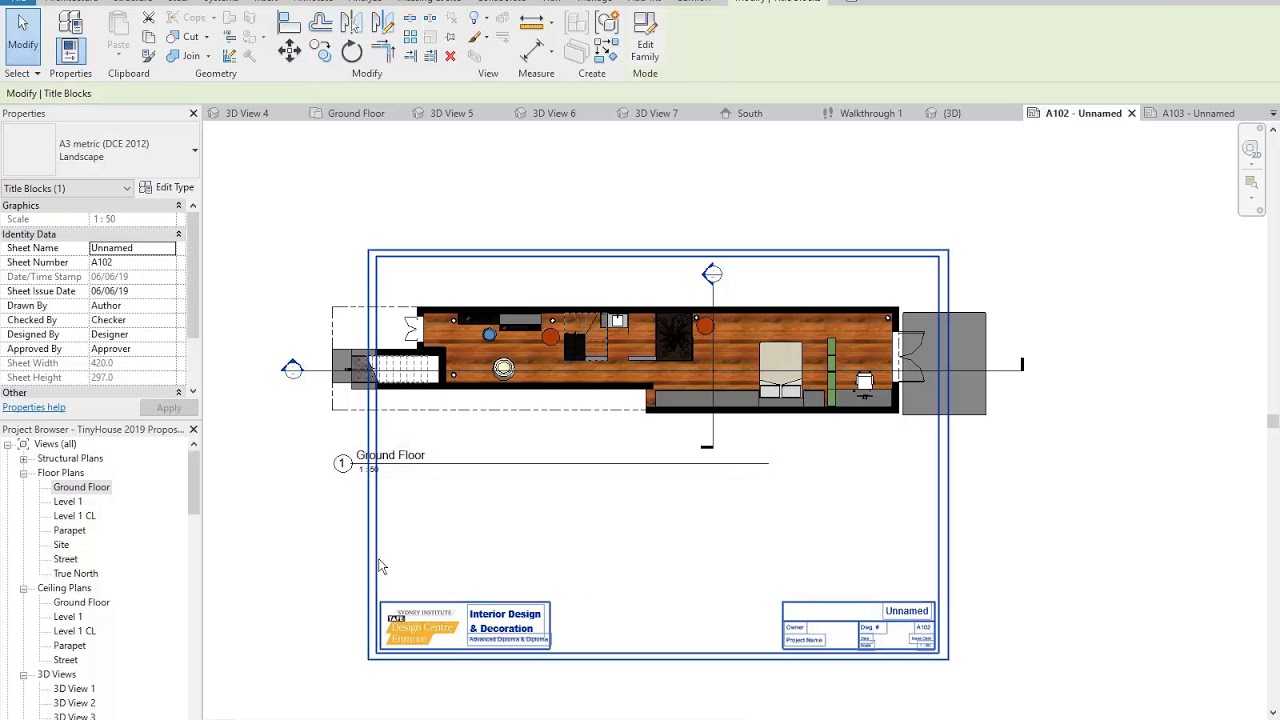 Revit Tiny Terrace 12 Views and Sheets - YouTube