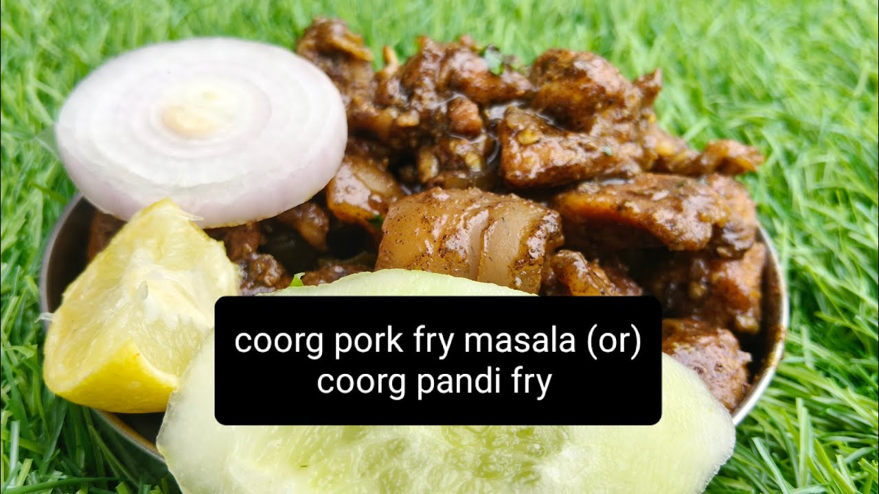 Coorg pork fry masala recipe in kannada/coorg pandi fry/ how to prepare ...