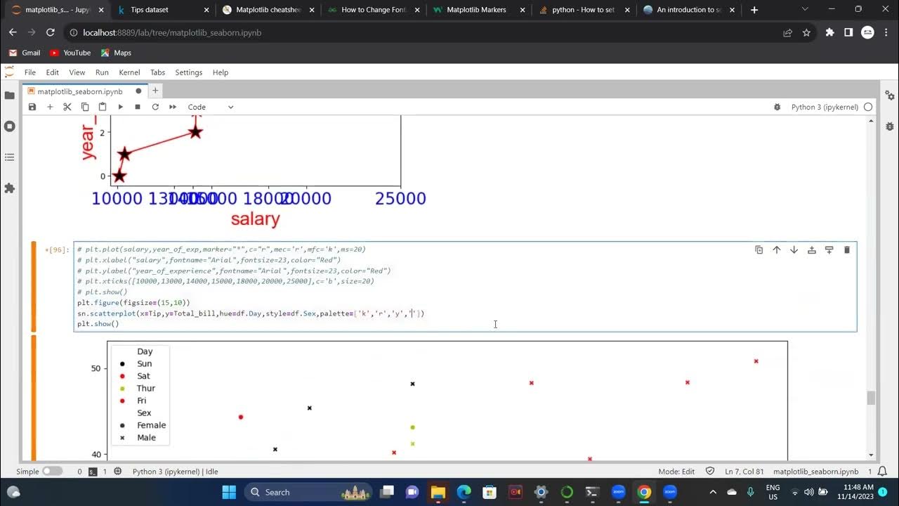 matplotlib and seaborn Introduction and tips dataset Part 3 - YouTube