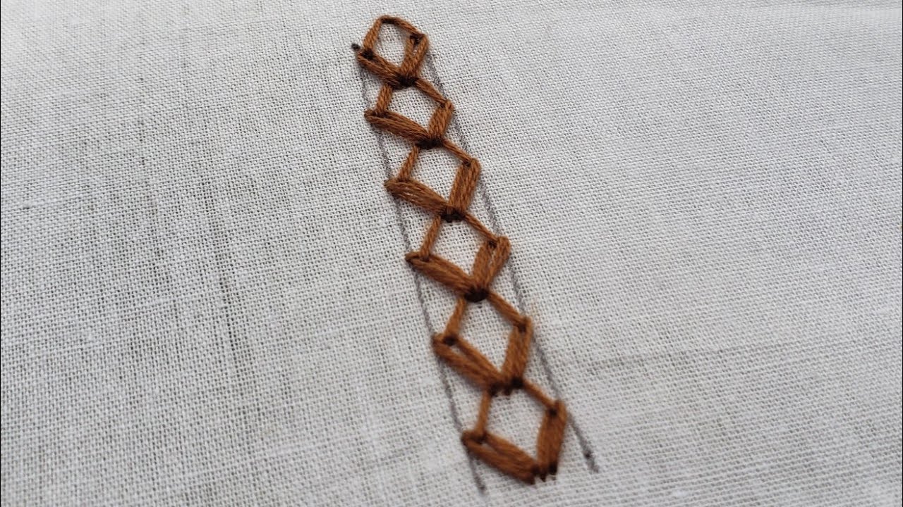 Basic Borderline Embroidery Stitch for Beginner's | Easy Hand Work ...