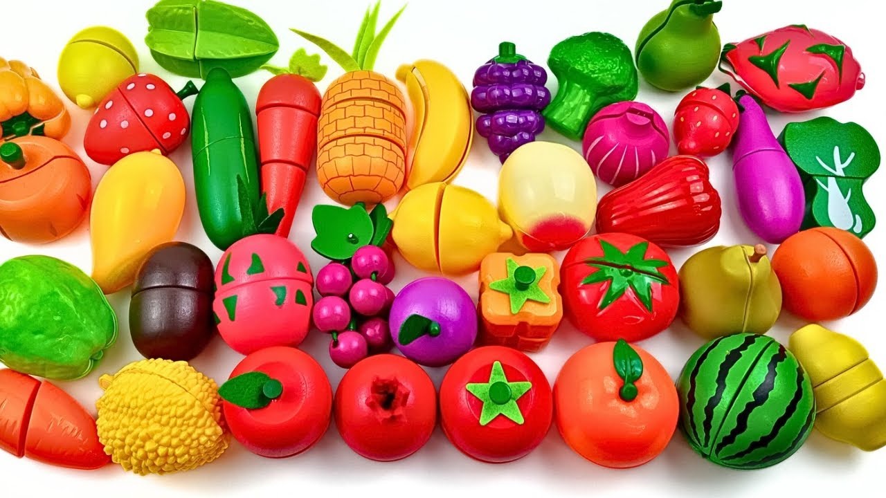 Satisfying Video ASMR | How to Cutting Fruits and Vegetables | Wooden ...