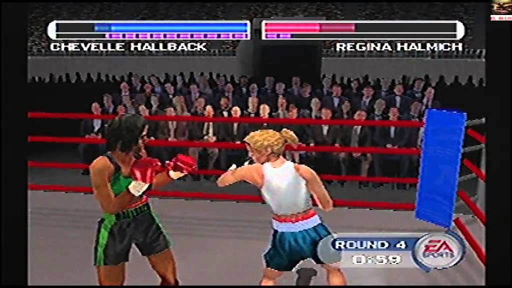 EA Sports Knockout Kings Chevelle Hallback vs Regina Halmich - YouTube