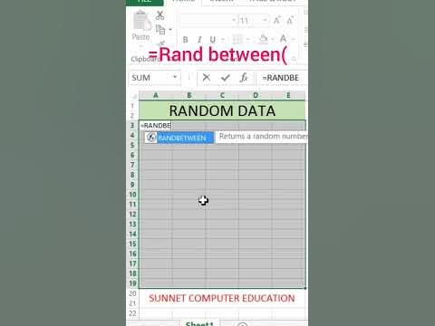 Random data in Excel - YouTube