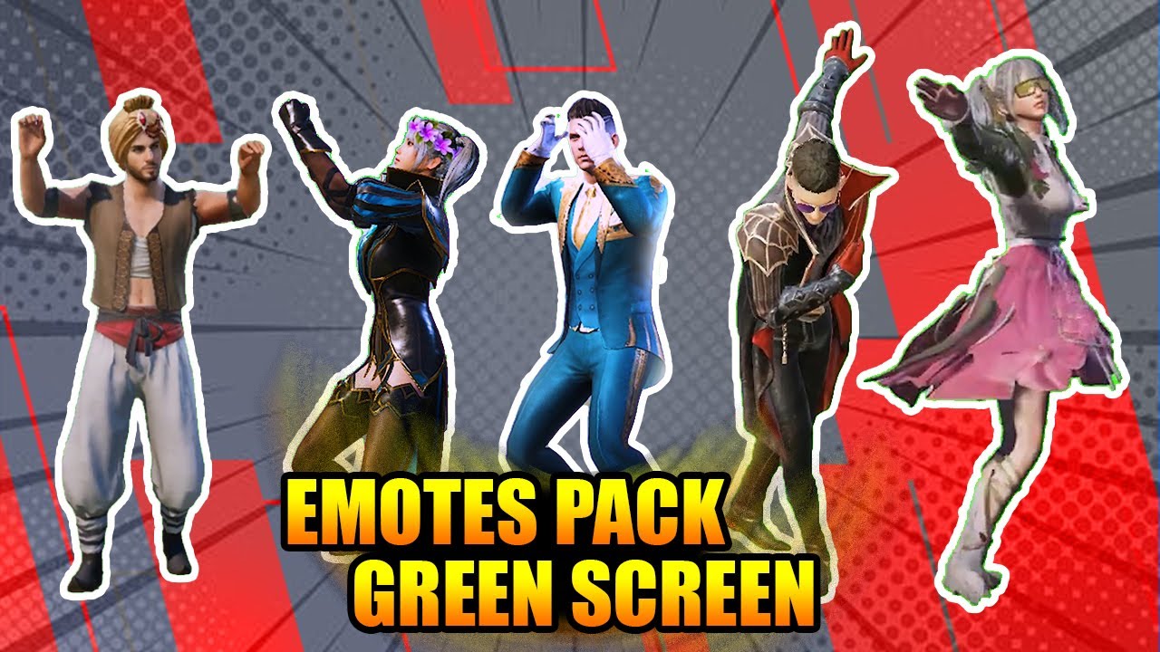 PUBG Emotes Pack Green Screen || Green Screen Emote || PUBG Emote Green ...