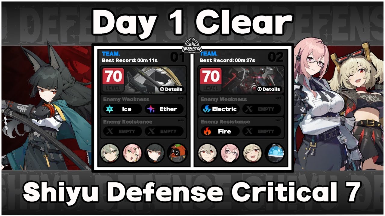 Shiyu Defense Critical 7 Day 1 Clear (38 Secs) - Zenless Zone Zero (Jan ...