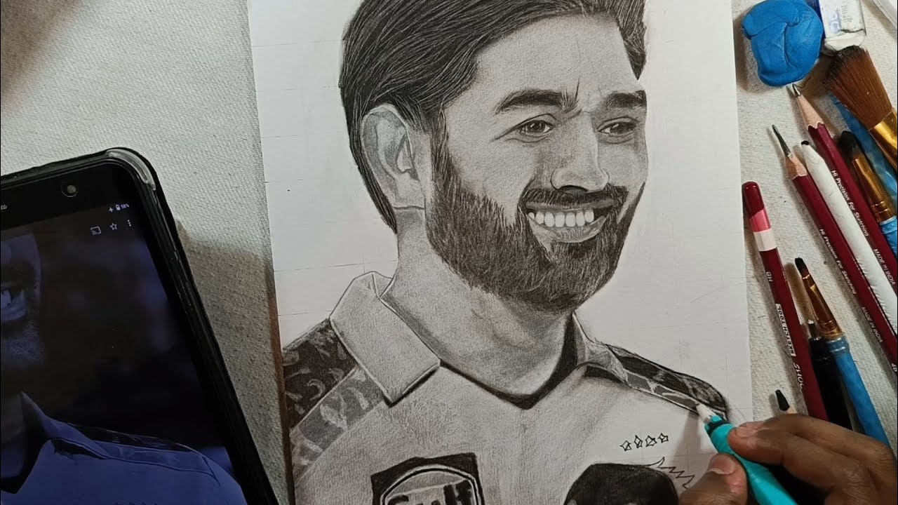 MS DHONI DRAWING|| SHADING TUTORIAL PART 2 #shs_sketch_art #msdhoni ...