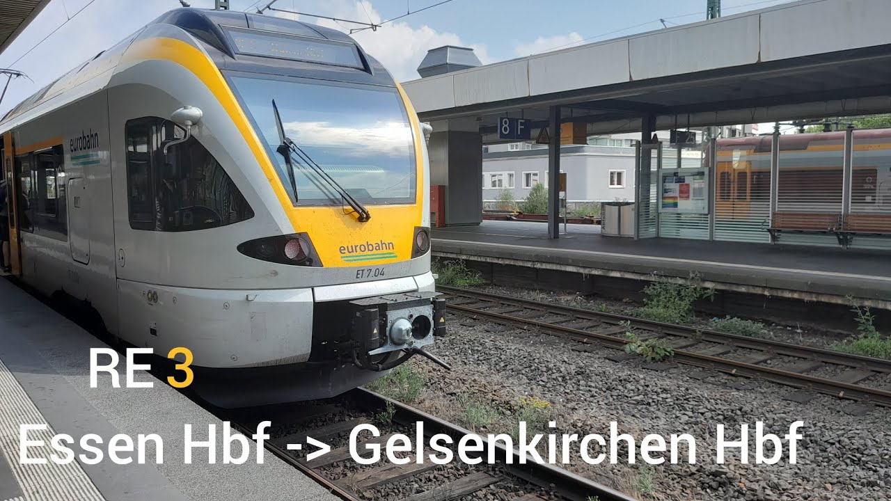 Die Mitfahrt mit dem RE3 von Essen Hbf nach Gelsenkirchen Hbf - YouTube
