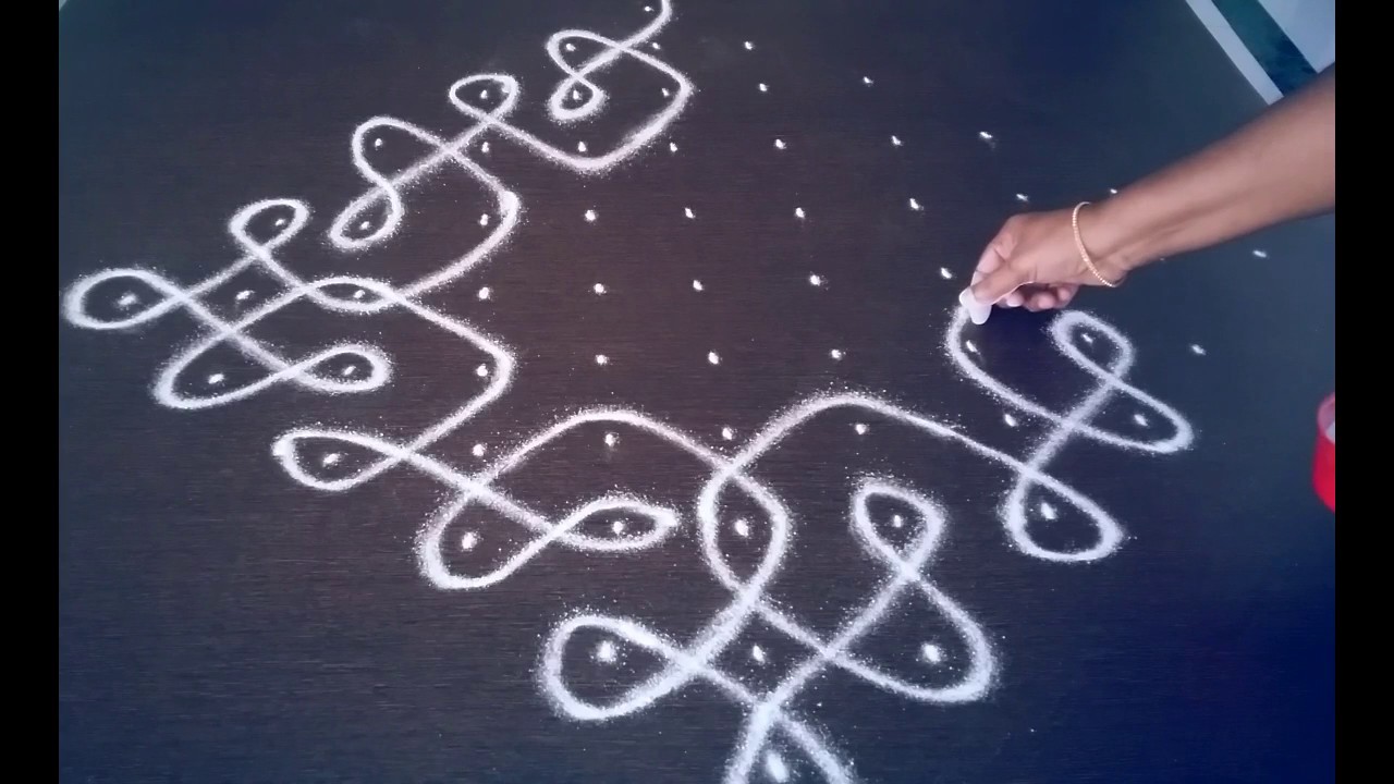 11 pulli kolam - 6 | How to draw Kolam | Kolam with Dots | Pulli Kolam ...
