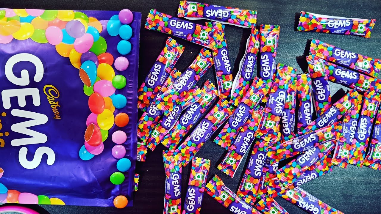 Mini Gems Chocolates, Cadbury, Lot's Of candies, chocolate opening ...