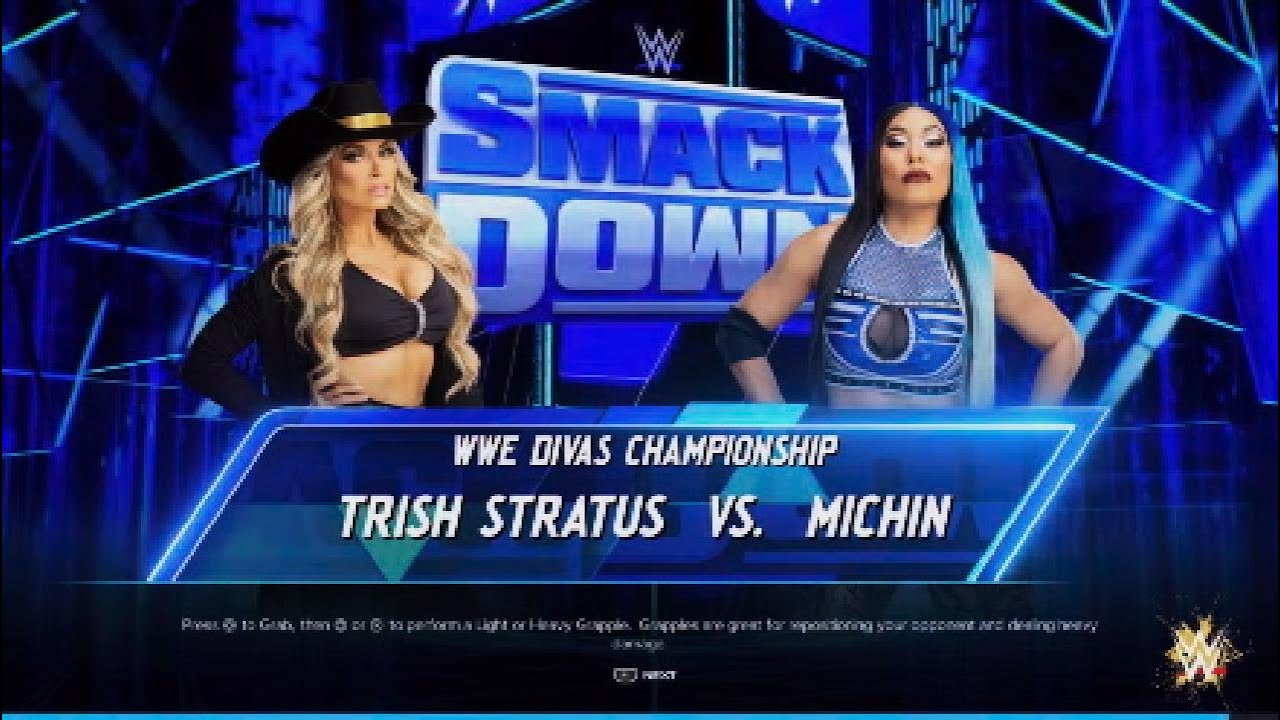 WWE Smackdown| Trish Stratus vs Michin: Divas Championship match ...