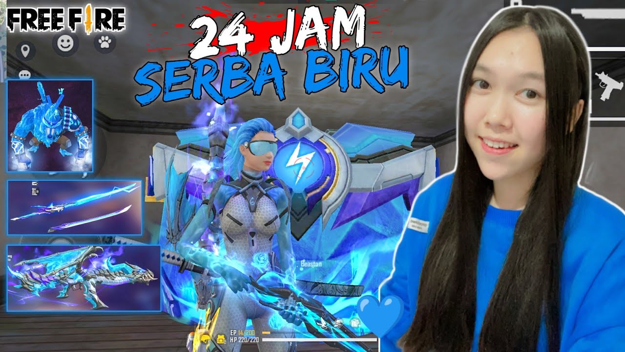 PAKE SERBA BIRU SEMUA, MUSUH JADI TAKUT - FREE FIRE INDONESIA - YouTube