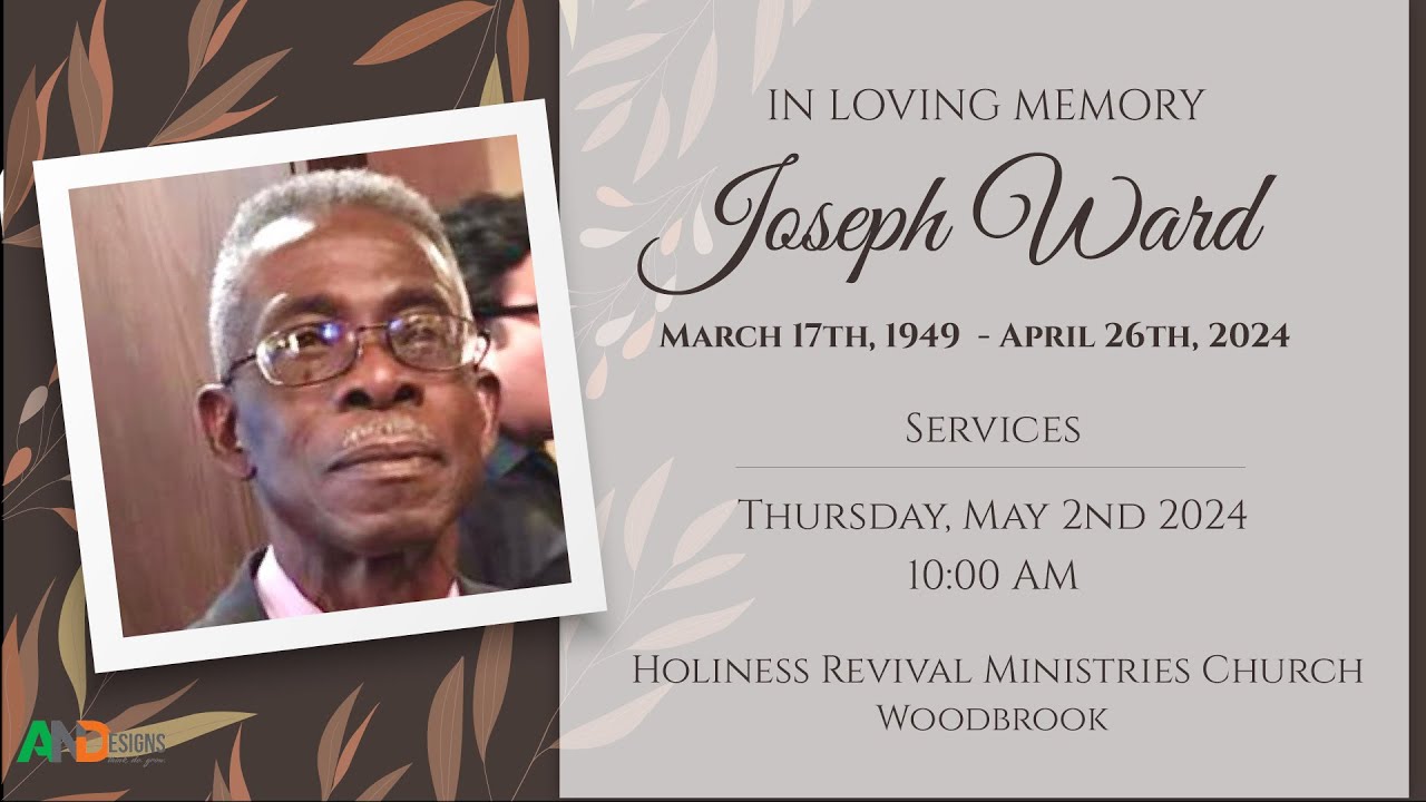 The Funeral Service of Joseph Ward - YouTube