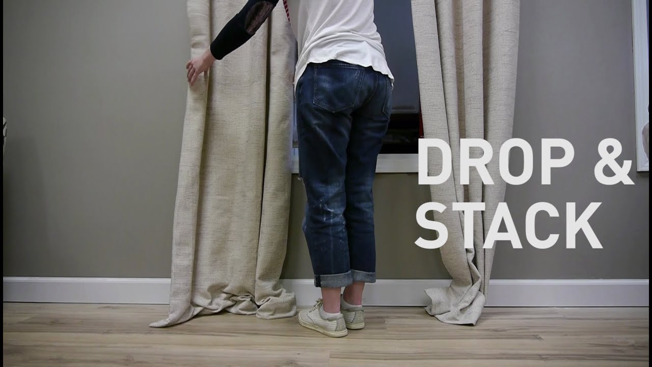 How To Puddle Curtains and Drapes- Stacked Puddle - YouTube
