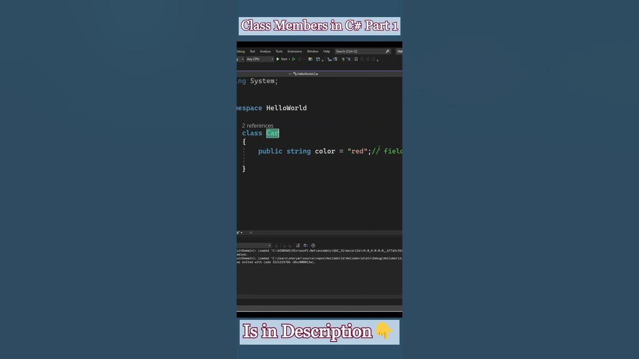 Class Members in C# Part 1 - YouTube