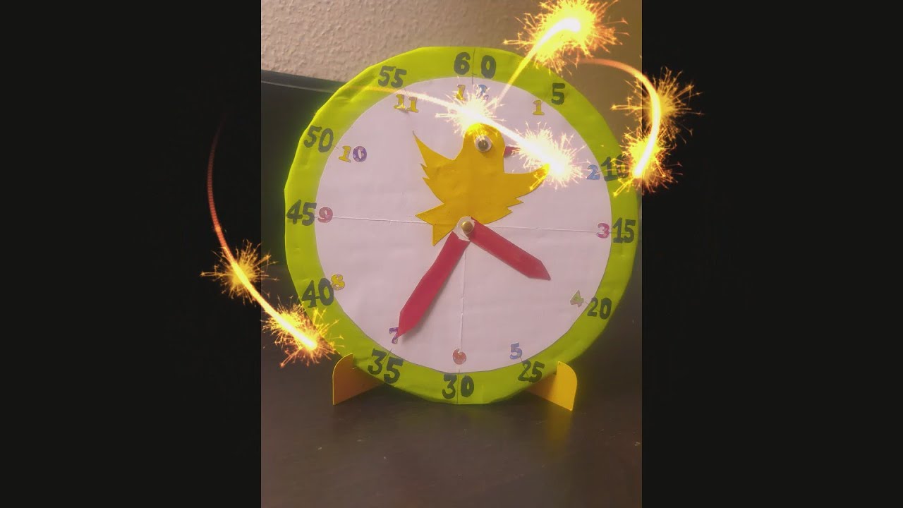 DIY Kids Clock, Kindergarten time Learning, telling time on analog ...