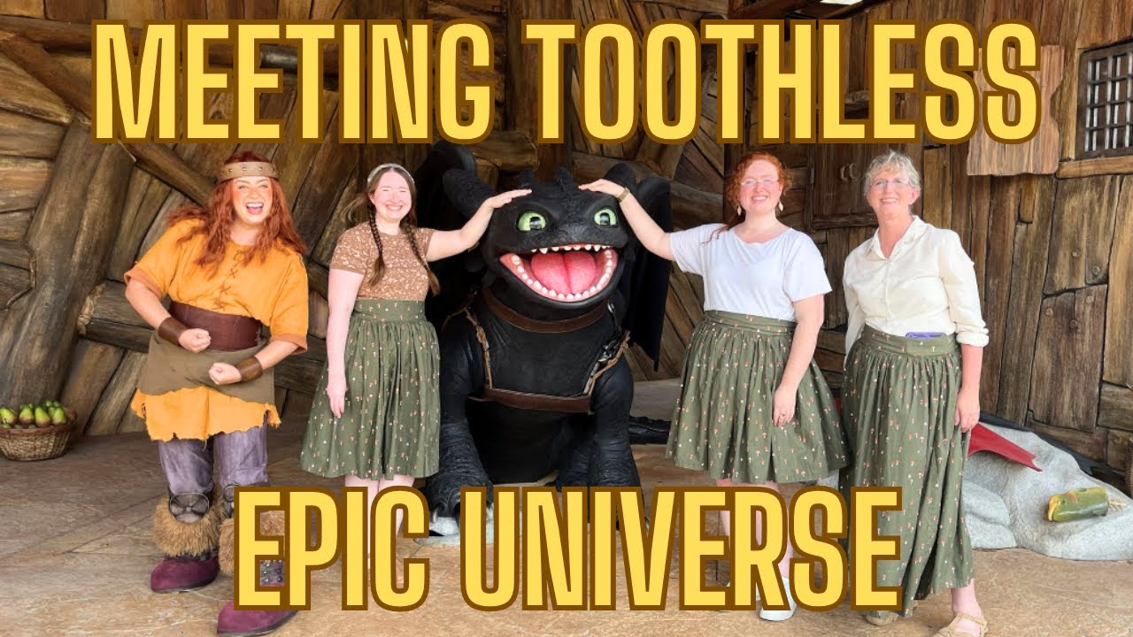 Meeting Toothless in Isle of Berk in Epic Universe at Universal Studios ...
