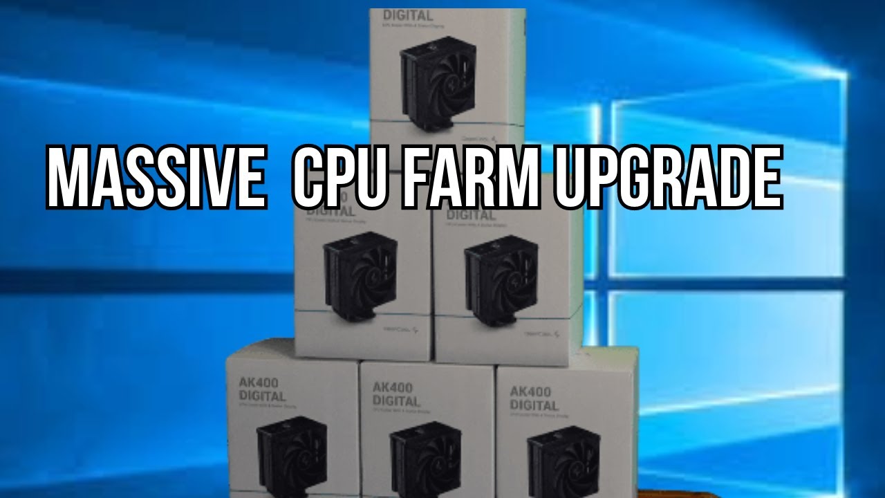 Moved the entire cpu farm to windows thanks to the ak400 digital! - YouTube