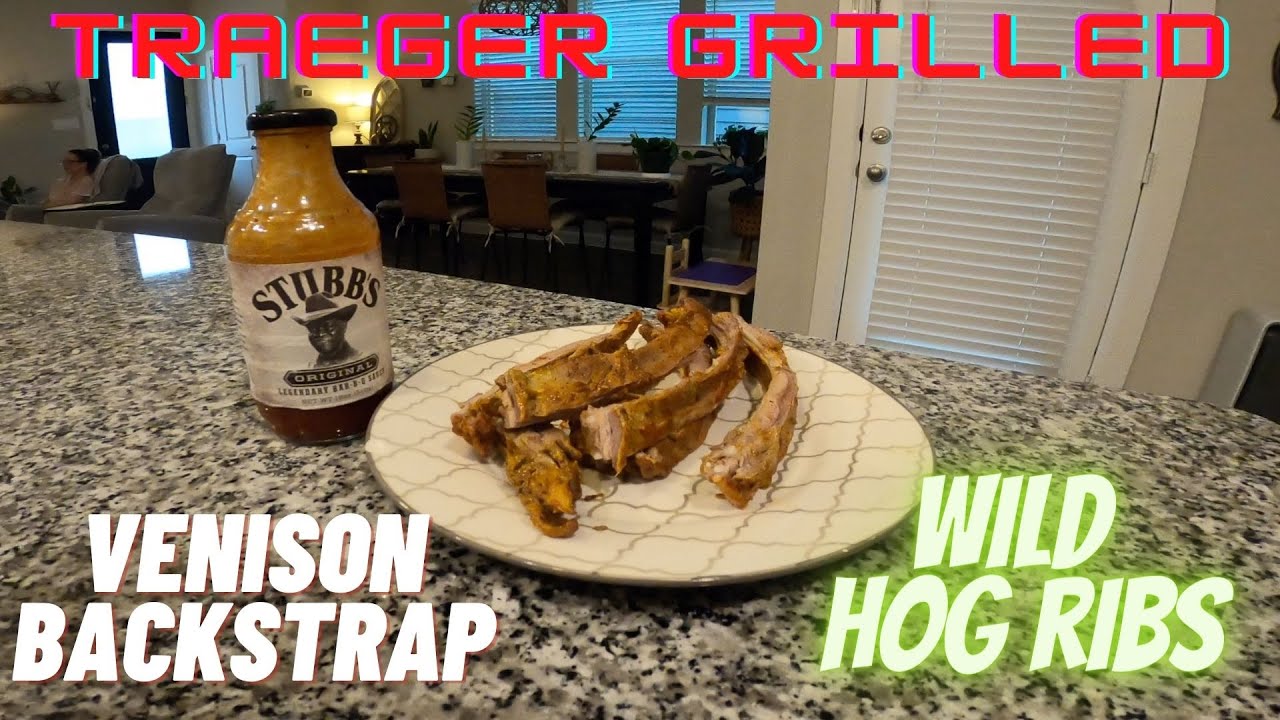 Traeger Grilled - Venison Backstrap & Wild Hog Ribs - YouTube