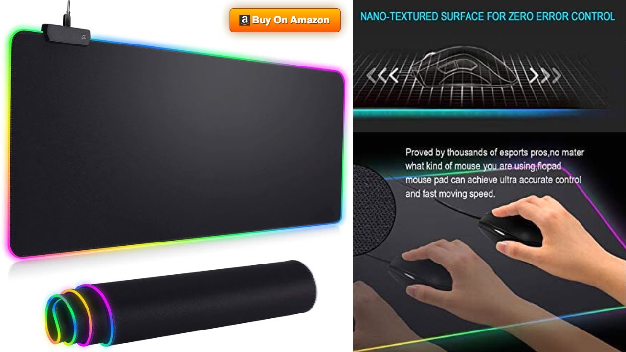 RGB Mousepad Led Mouse Pad, Large Mouse Pad,Led and Big Mouse mat - YouTube