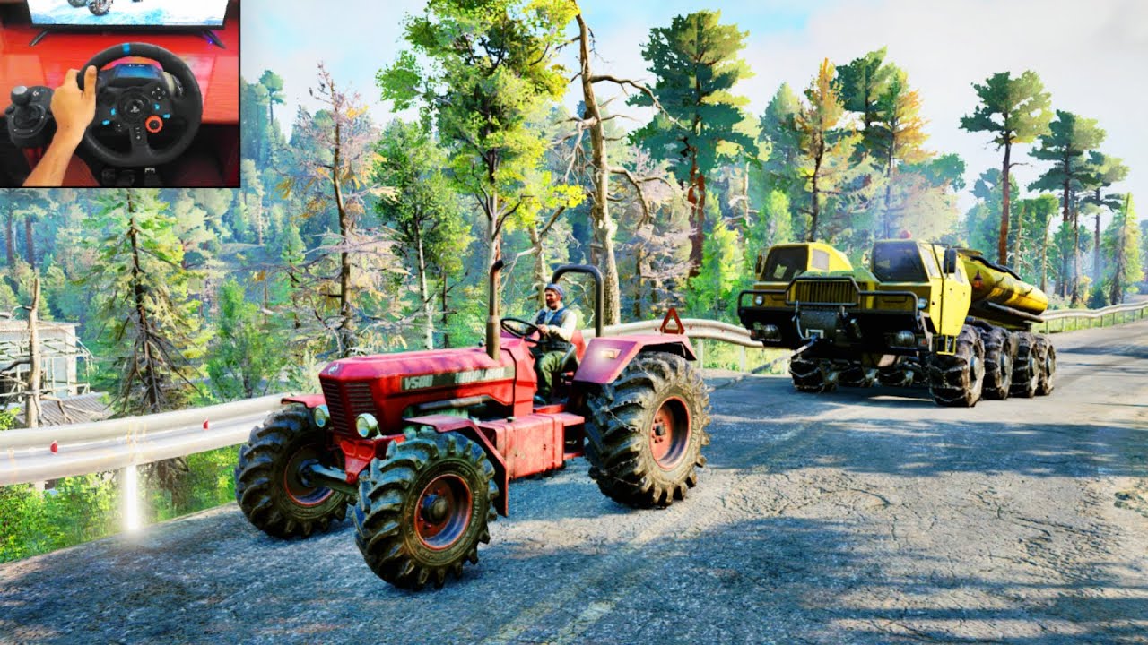 Tractor Towing A Short Fuel Tanker | Off-Road | Farming Tractor ...