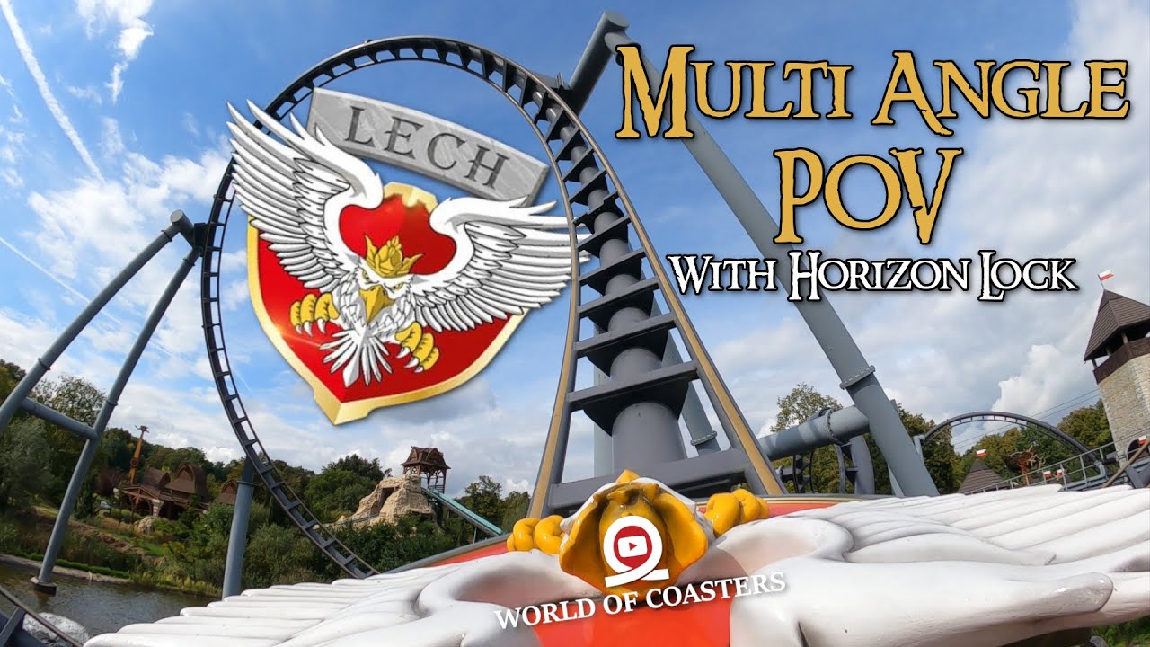 Lech Coaster - Multi Angle POV Front, Back and Reaction With Horizon ...