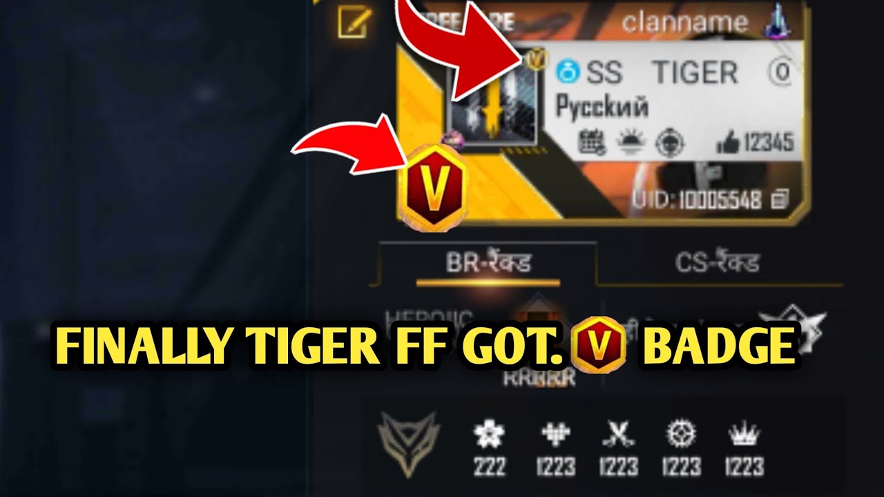 FINALLY TIGER FF GOT V BADGE CUSTOM CHALLENGE TIGER FF VS JK THAKUR ...