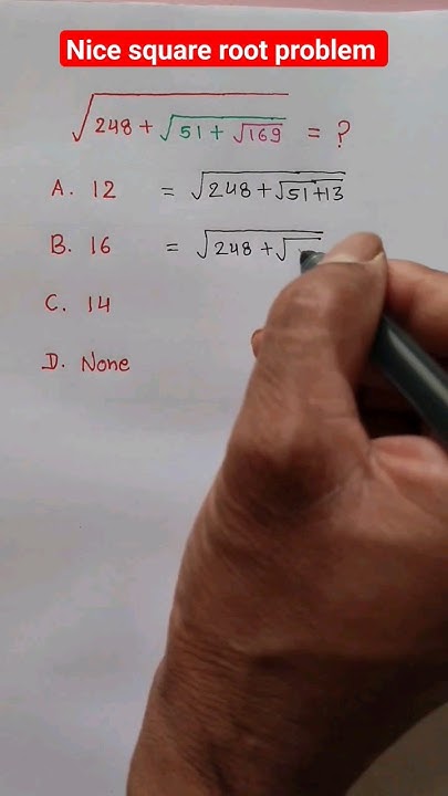 Nice Square root problem - YouTube