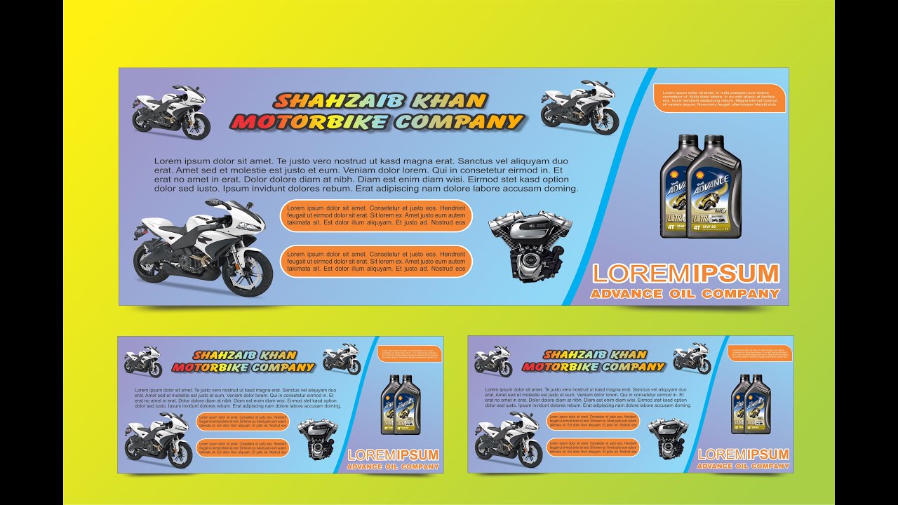 Coreldraw x7 - tutorial How to Make Bike Banner Designs by Graphics ...