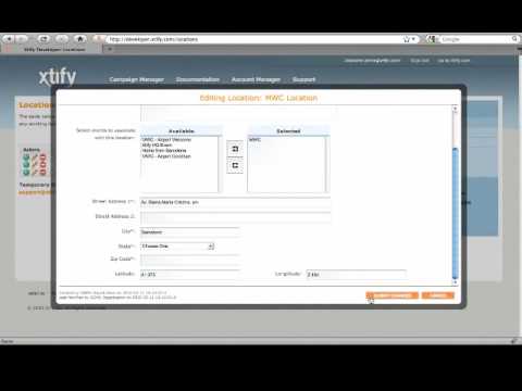 Xtify Geo-Notifications Console - YouTube
