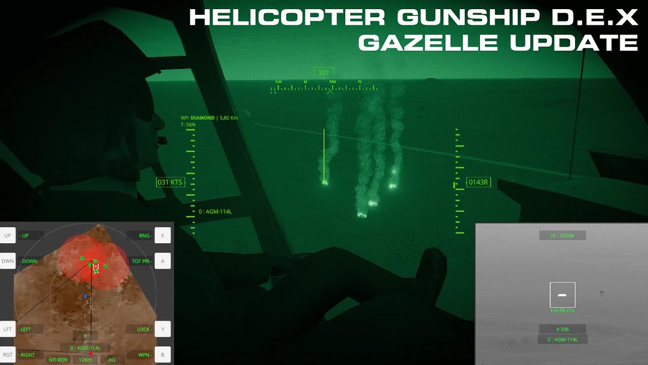 Helicopter Gunship DEX • SA-341 Gazelle (9-Dec-2022 Update) - YouTube