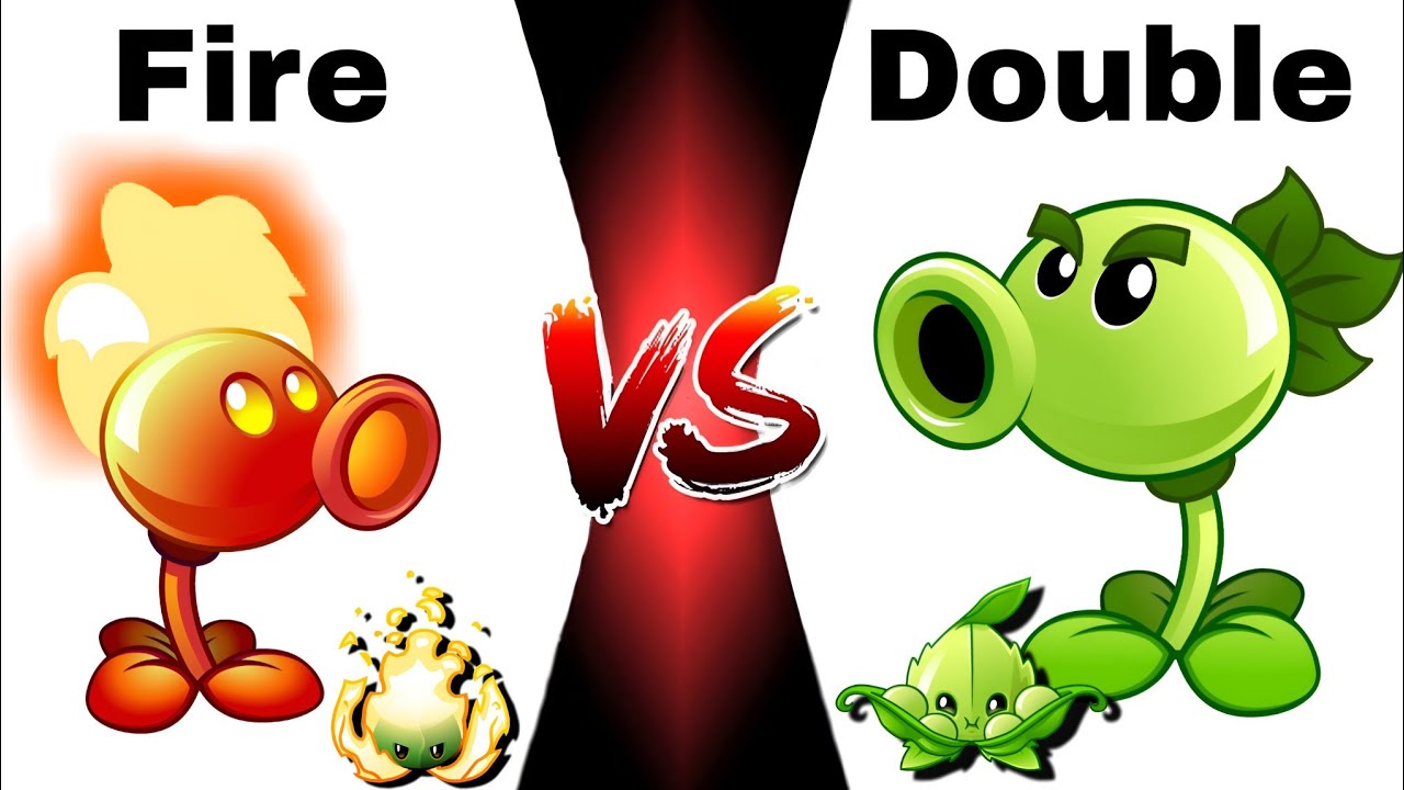 pvz2 challenge - Fire peashooter vs repeater - YouTube