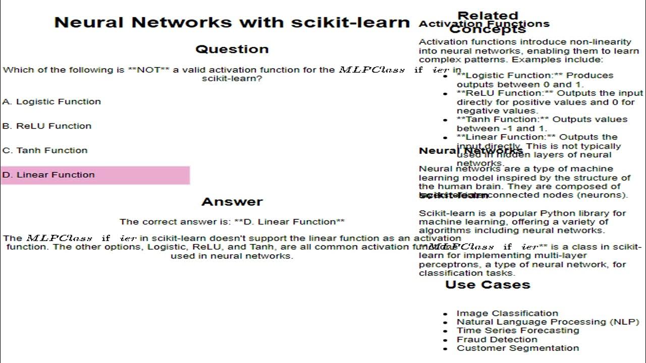 sklearn neural network - YouTube