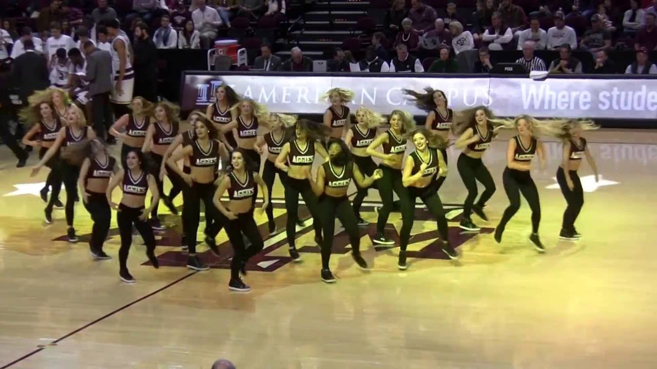 Texas A&M Aggie Dance Team "Hands in the Air" - Mens BB vs South ...