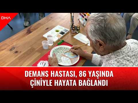 Demans hastası, 86 yaşında çiniyle hayata bağlandı