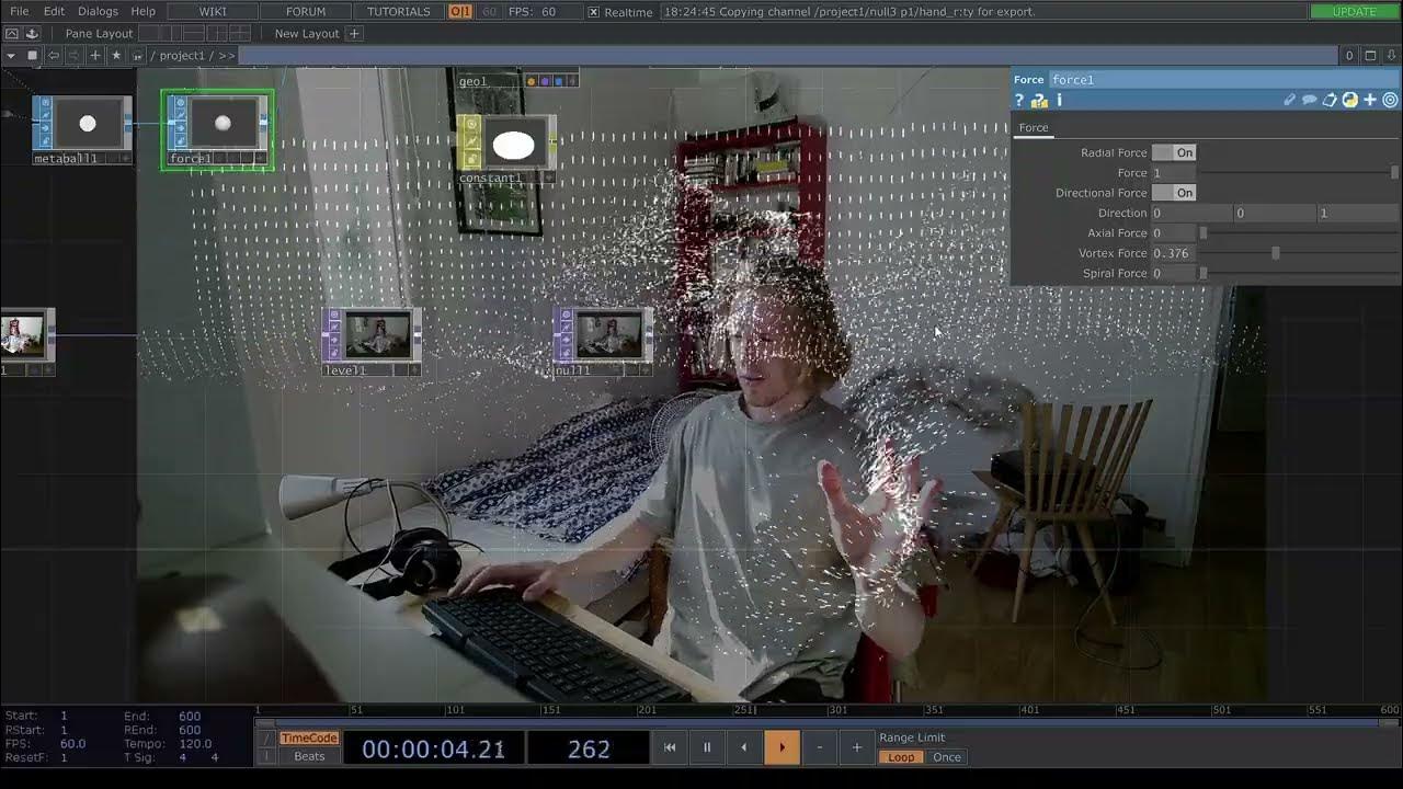 Hand attracted particles - touchdesigner tutorial - YouTube