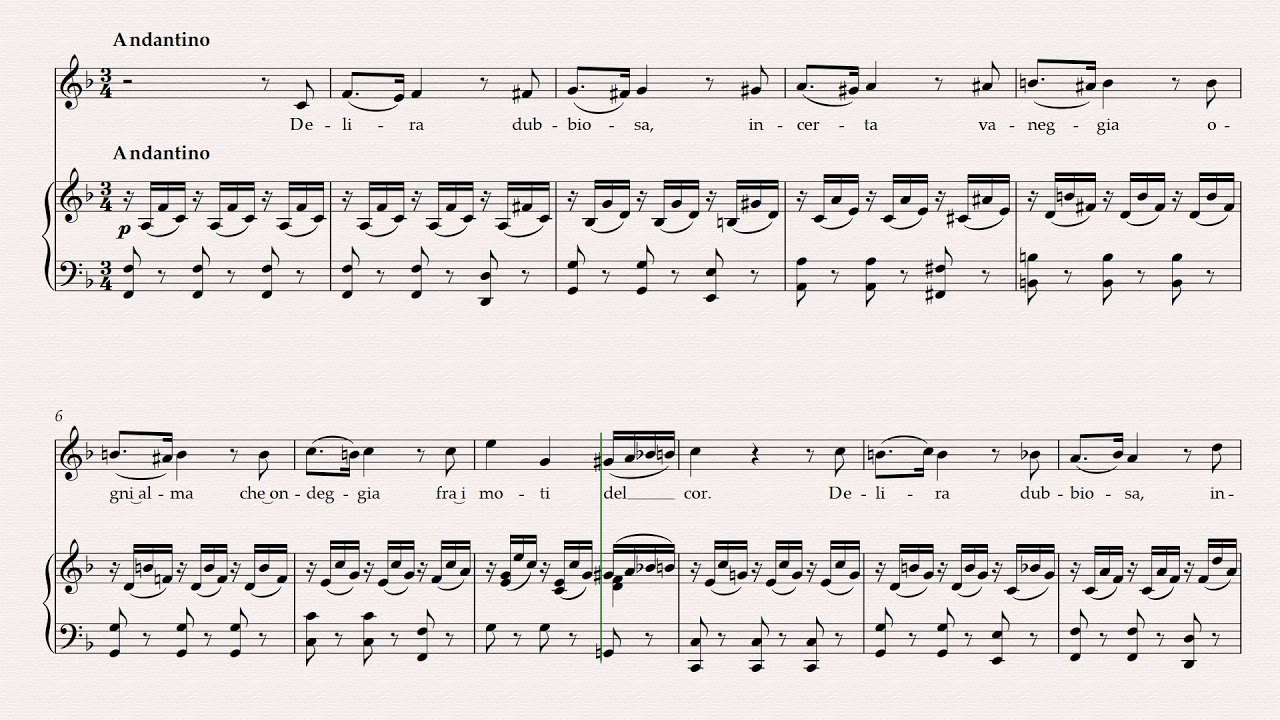 Vaccai - Practical Method - for Soprano, Tenor - 08 Lesson V Half tones ...