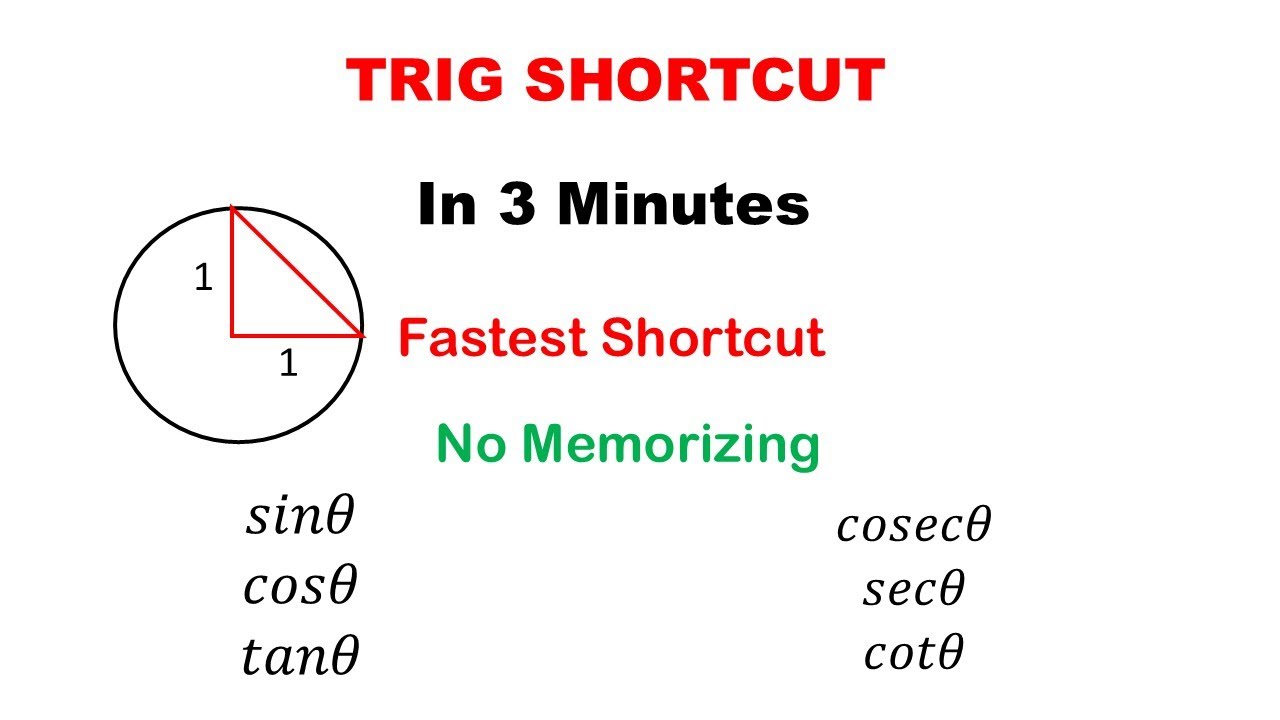 Master Trig Ratios in 3 Mins! 📐 Easy Shortcuts Revealed! #Trigonometry ...