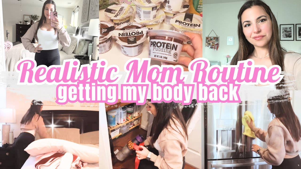 REALISTIC MOM OF 4 MONDAY RESET | GETTING MY BODY BACK + CLEANING ...
