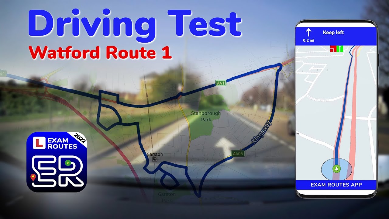 Watford Driving Test Routes in Exam Routes App - YouTube
